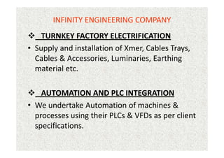 Infinity Engineering Co., Pune, Electrical Products | PDF