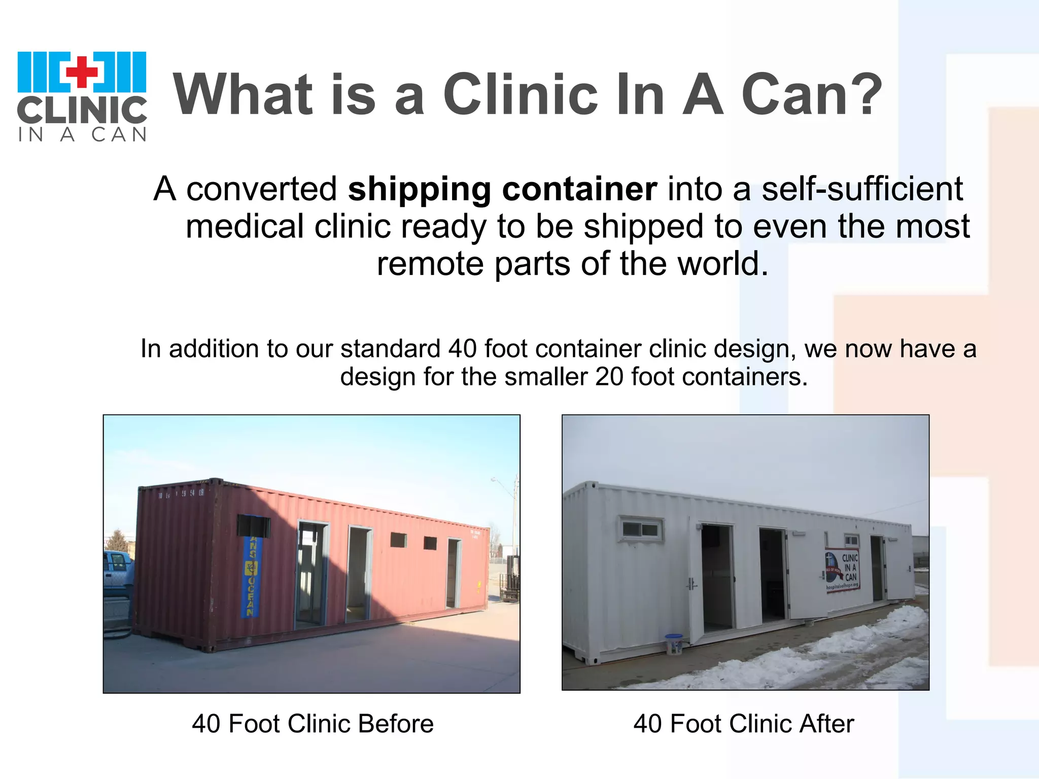From shipping container to medical clinic: The new 20 ft. Clinic In A ...