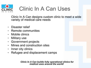 From shipping container to medical clinic: The new 20 ft. Clinic In A ...