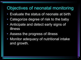 Clinical Monitoring of Sick Newborn LSD | PPT