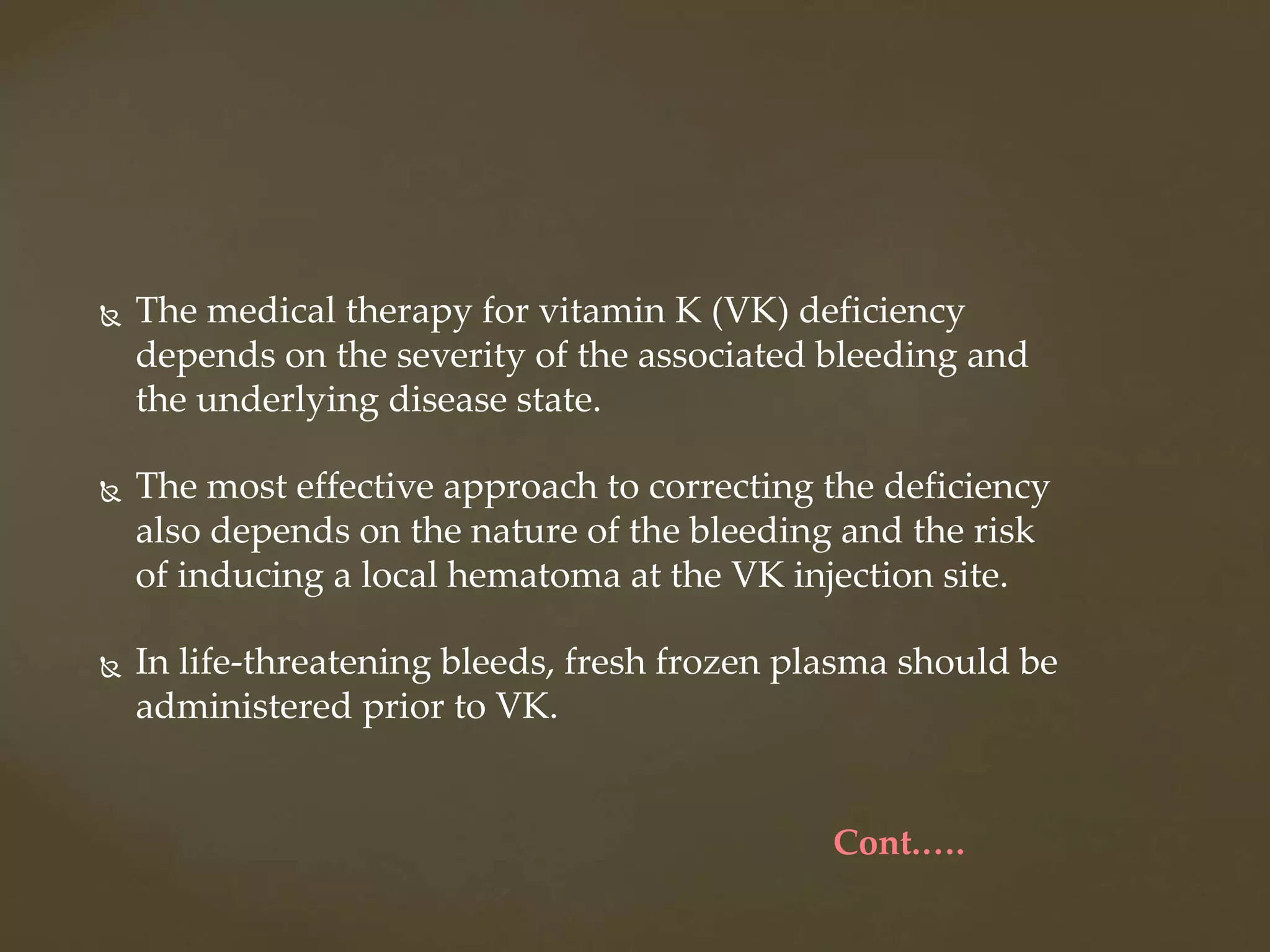 vitamin k deficiency | PPTX