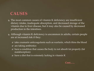 vitamin k deficiency | PPTX