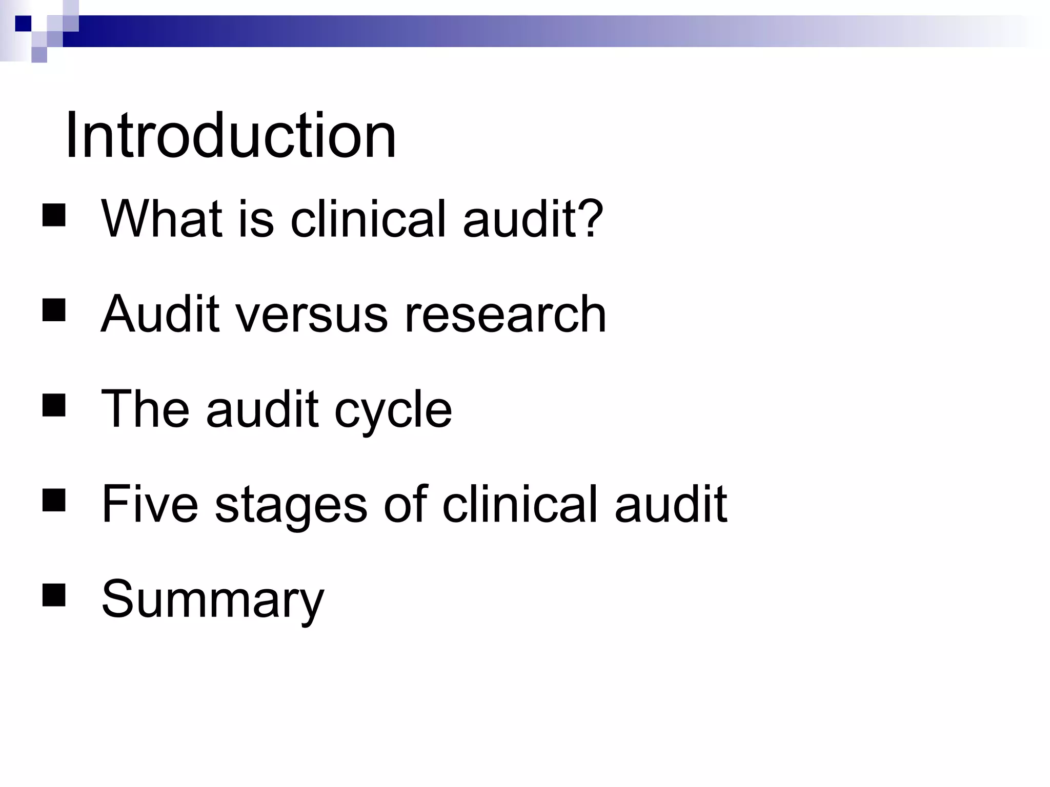 Clinical Audit Presentation | PPT