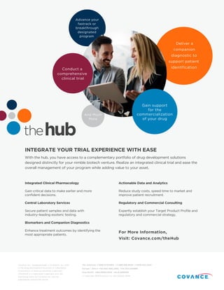 Covance Clinical-Biotech: Clinical Trials Designed Around You® | PDF