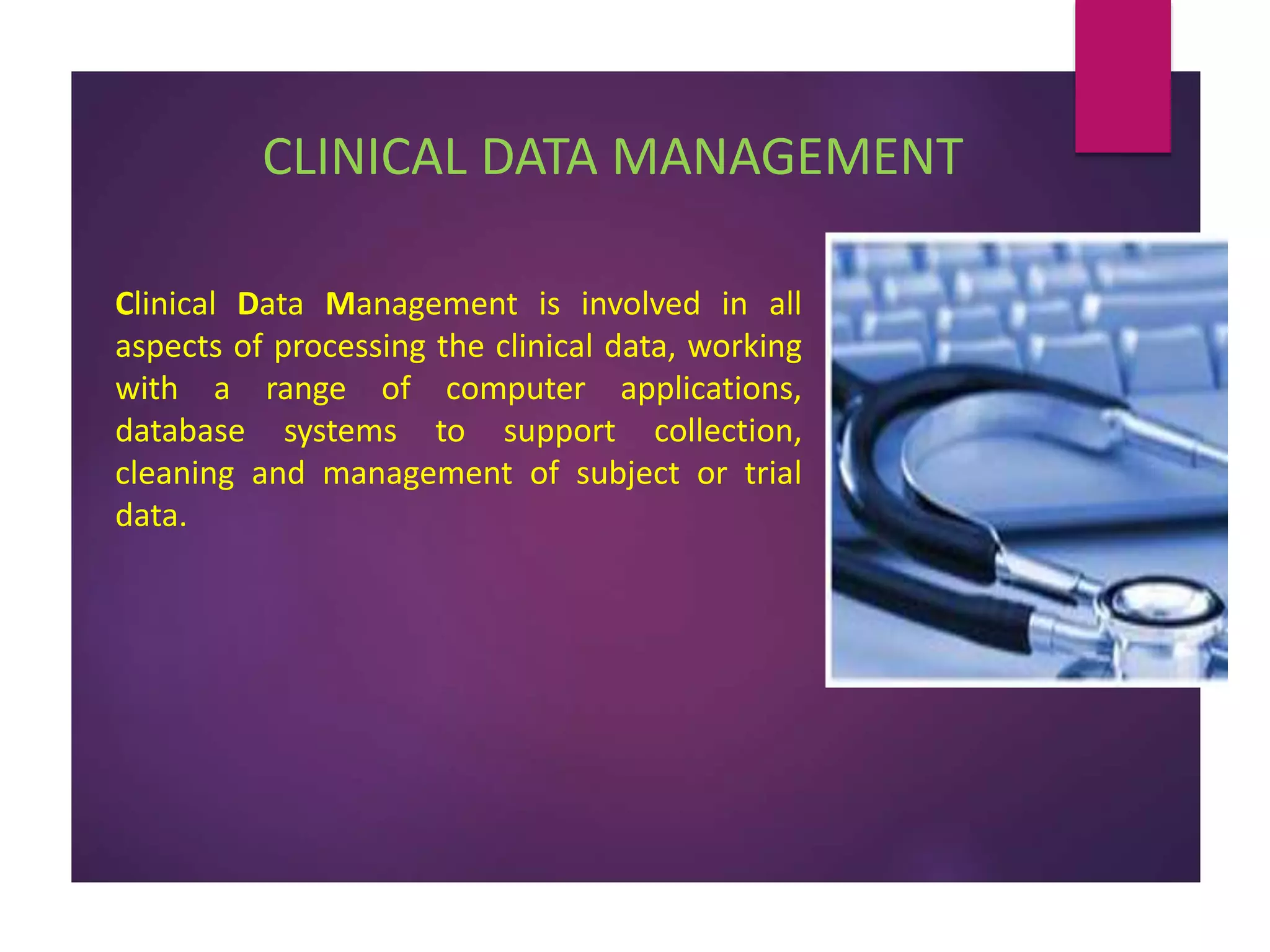 Clinical Data Management Overview Ppt