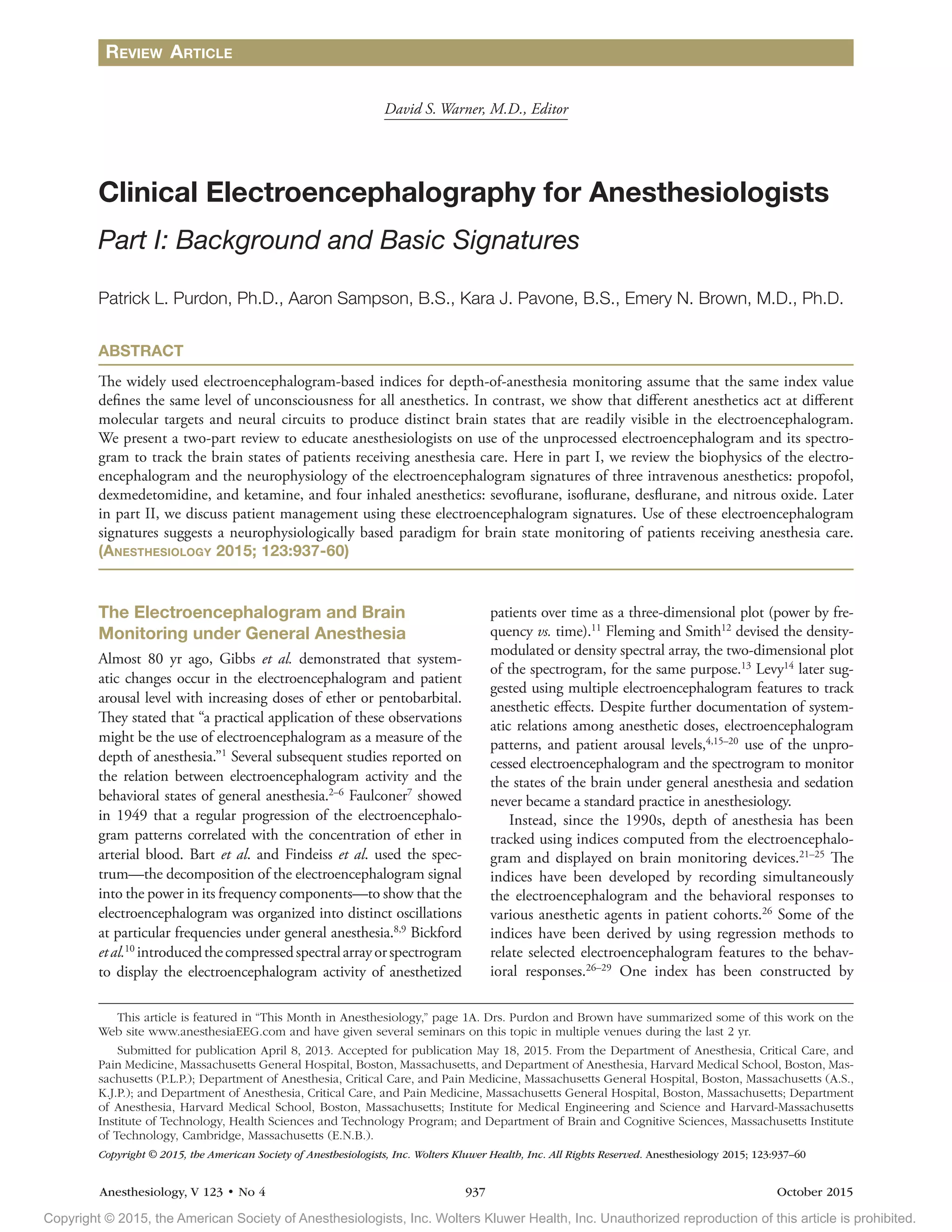 Clinical electroencephalography-for-anesthesiologists | PDF