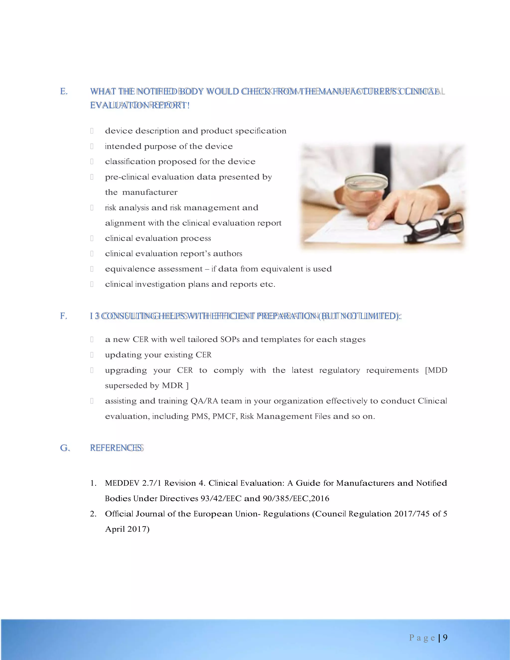 Clinical Evaluation Report for Medical Devices | PDF