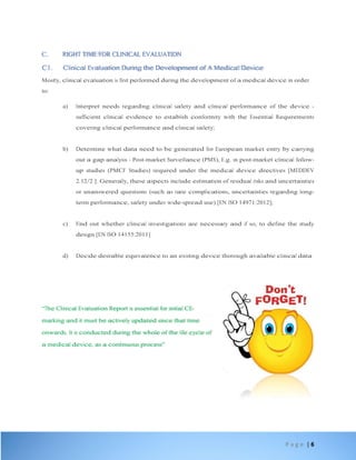Clinical Evaluation Report for Medical Devices | PDF