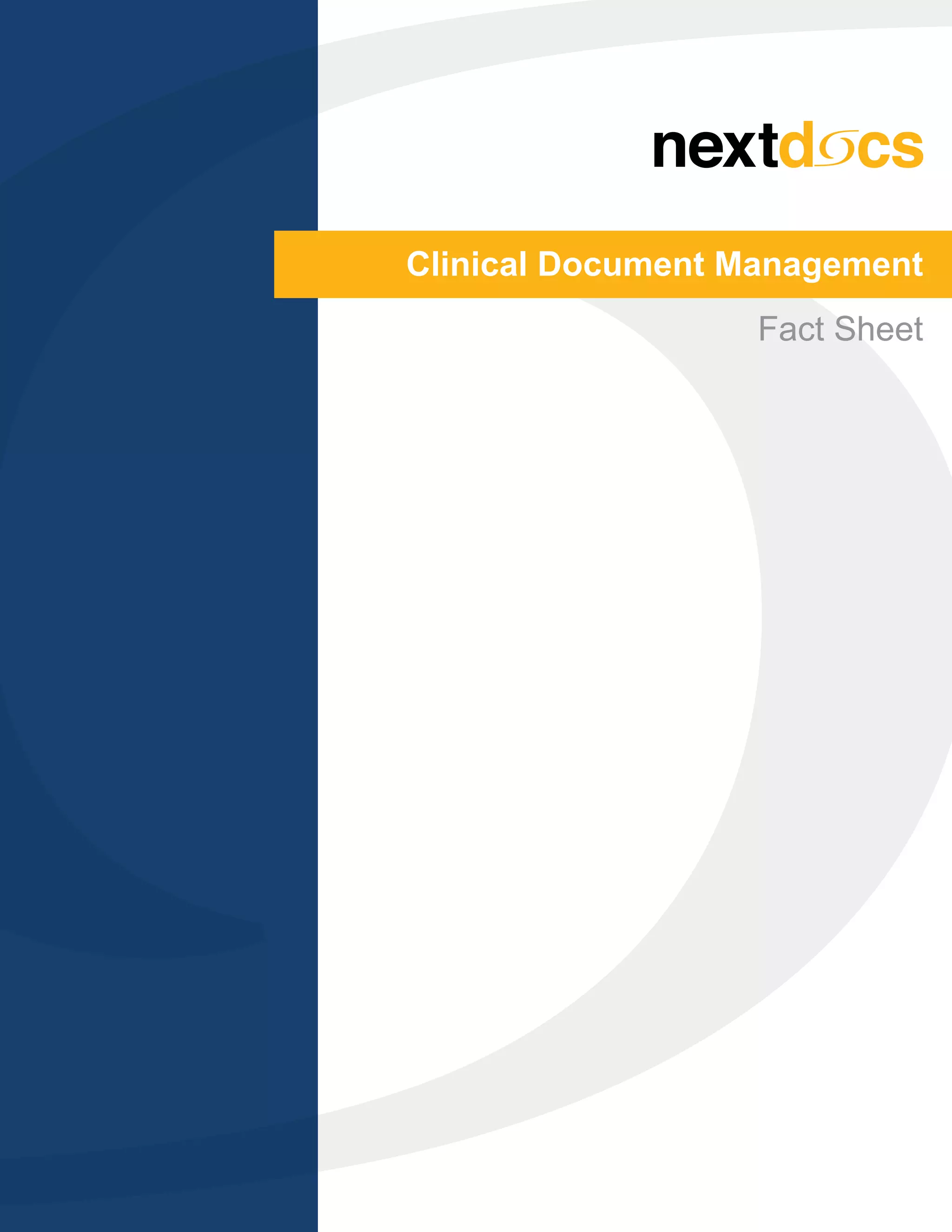 Clinical Document Management Factsheet | PDF