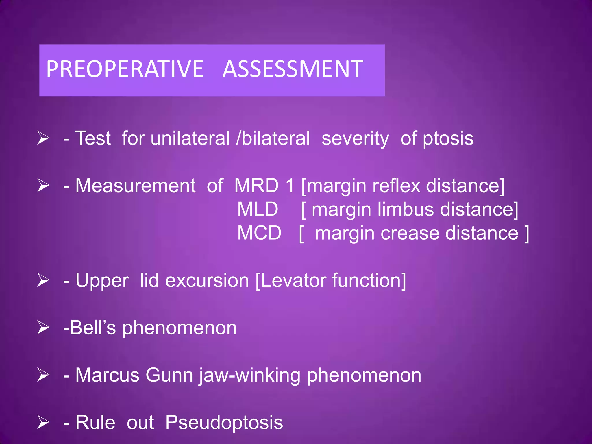 Clinical ptosis | PPTX