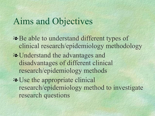 Clinical Research Methodology | PPT