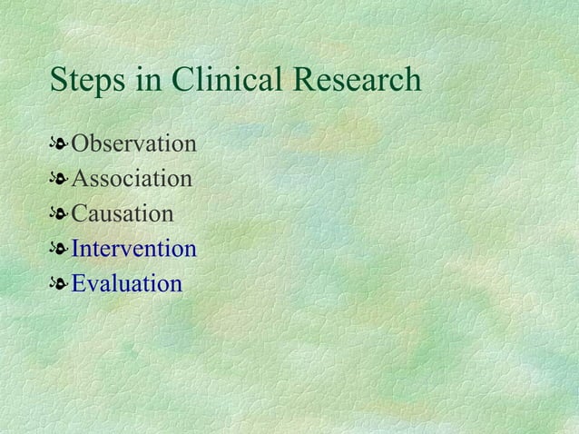Clinical Research Methodology | PPT