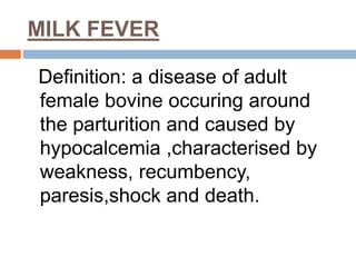 Clinical-signs-of-milk-fever.pptx | Heart and Cardiovascular Diseases ...