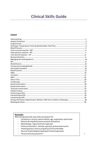 Clinical Skills Guide | DOCX