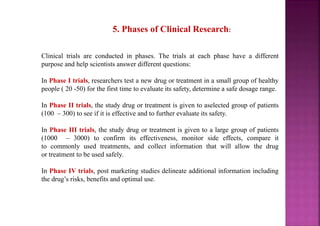 Unit 5: Clinical trials & Regulatory guidelines | PPT