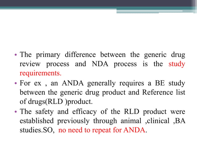 ANDA regulatory approval process | PPTX
