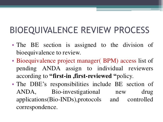 ANDA regulatory approval process