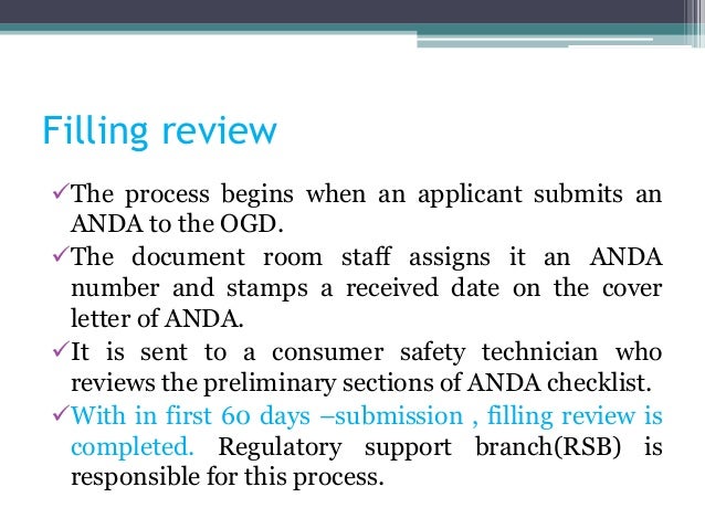 ANDA regulatory approval process