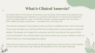Clinical amnesia | PPT