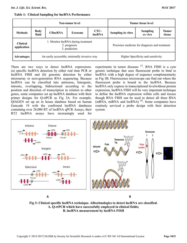 Clinical Analysis of Long Non-coding RNA (LncRNA): Therapeutic Targeting of Tumorigenesis and ...