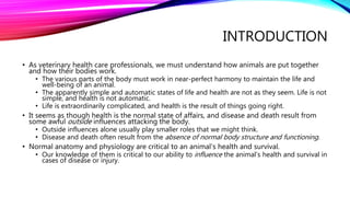 Clinical Anatomy and Physiology for Veterinary Science: Chapter One | PPTX
