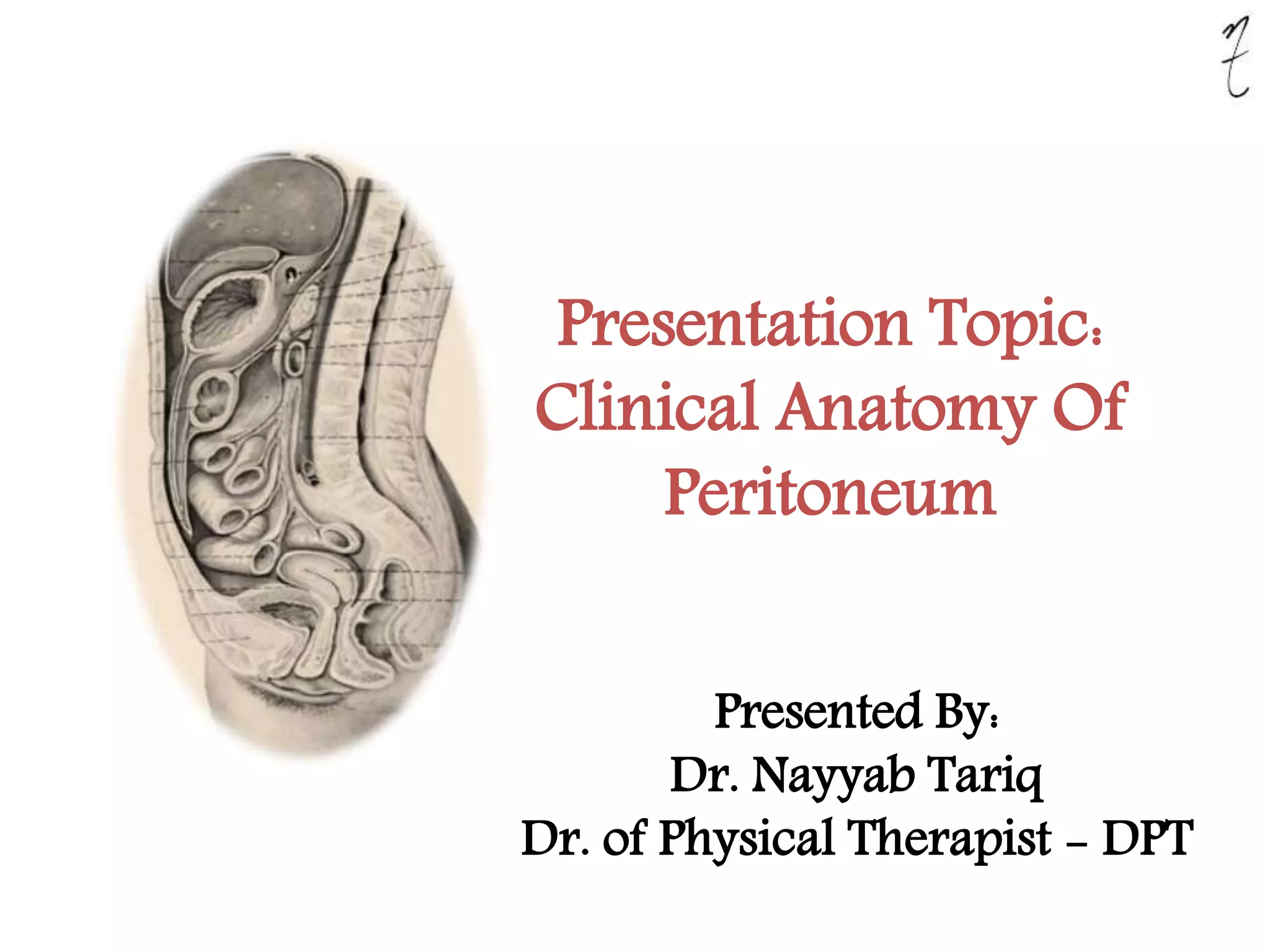 Clinical anatomy of peritoneum | PPTX