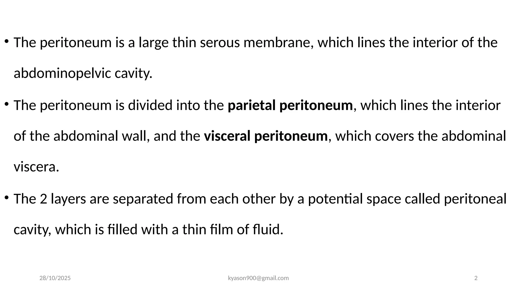CLINICAL ANATOMY OF THE PERITONEUM PowerPoint Presentation | PPTX
