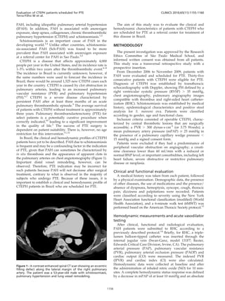 Clinical and haemodynamic evaluation of chronic thromboembolic ...