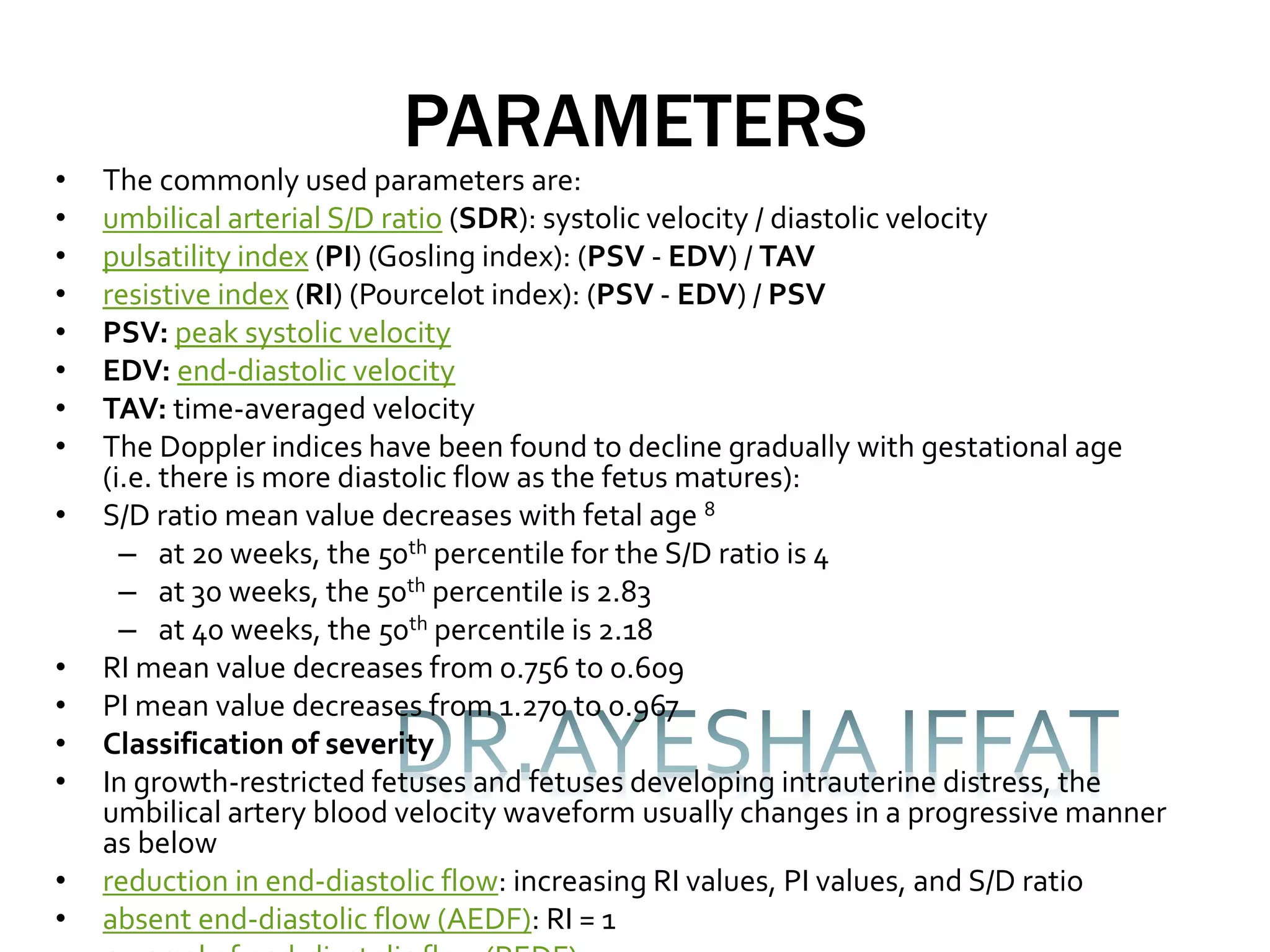 Clinical application of doppler in obstetrics new | PPTX