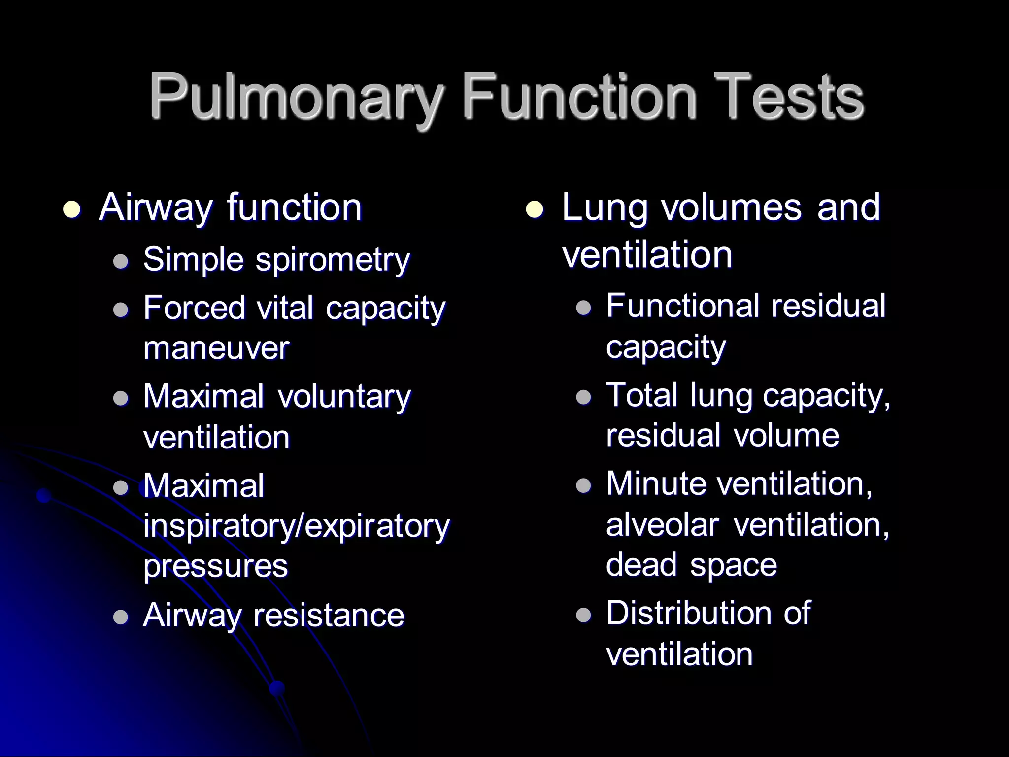 Clinical application of pulmonary function tests.pptm1 | PDF