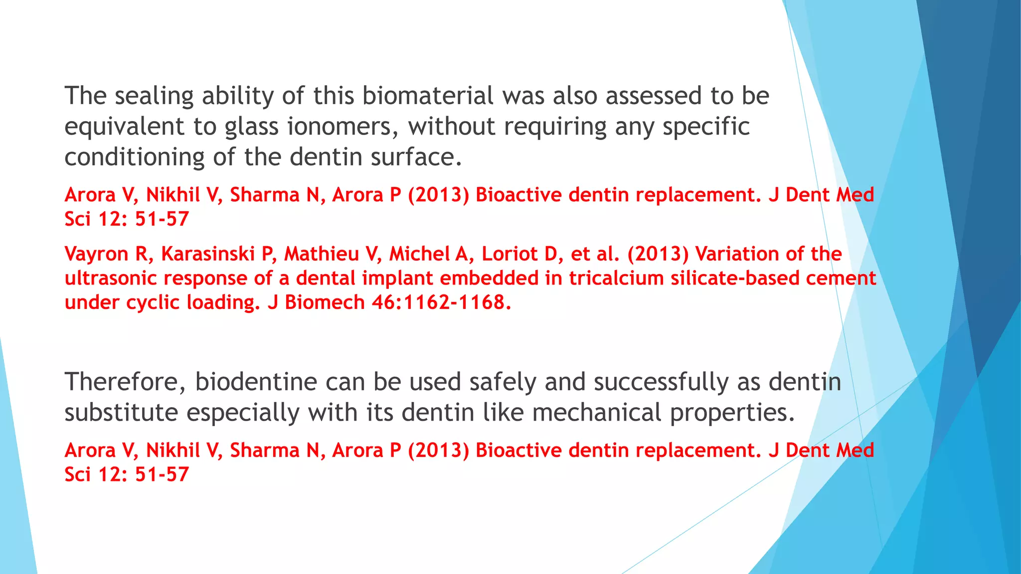 Clinical applications of biodentine in pediatric dentistry | PPTX
