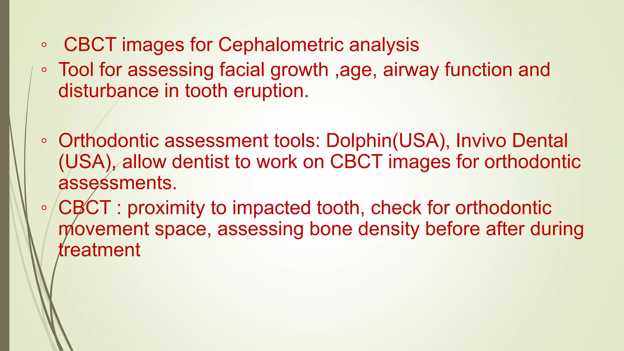 Clinical applications of CBCT | PPTX