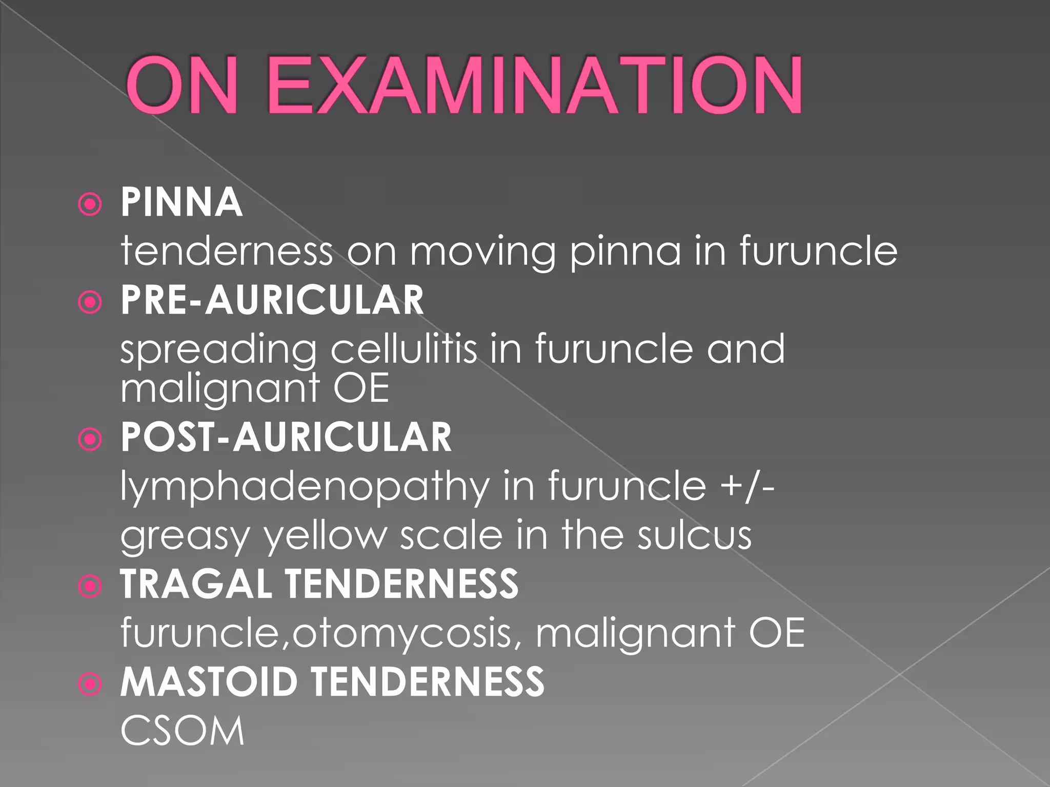 Clinical Approach and Investigations of Ear Discharge | PPTX