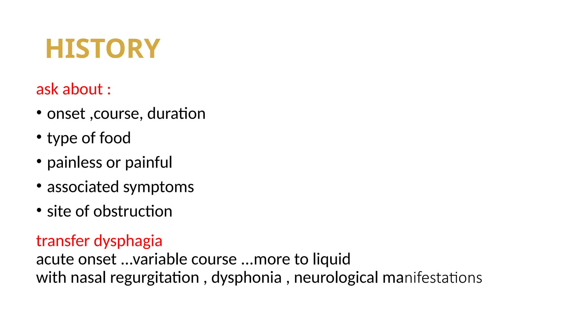 Clinical approach for Dysphagia .pptx (dysphagia) | PPTX