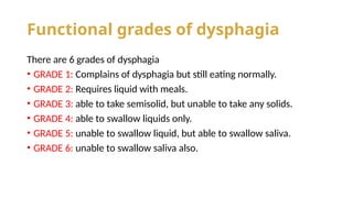 Clinical approach for Dysphagia .pptx (dysphagia) | PPTX