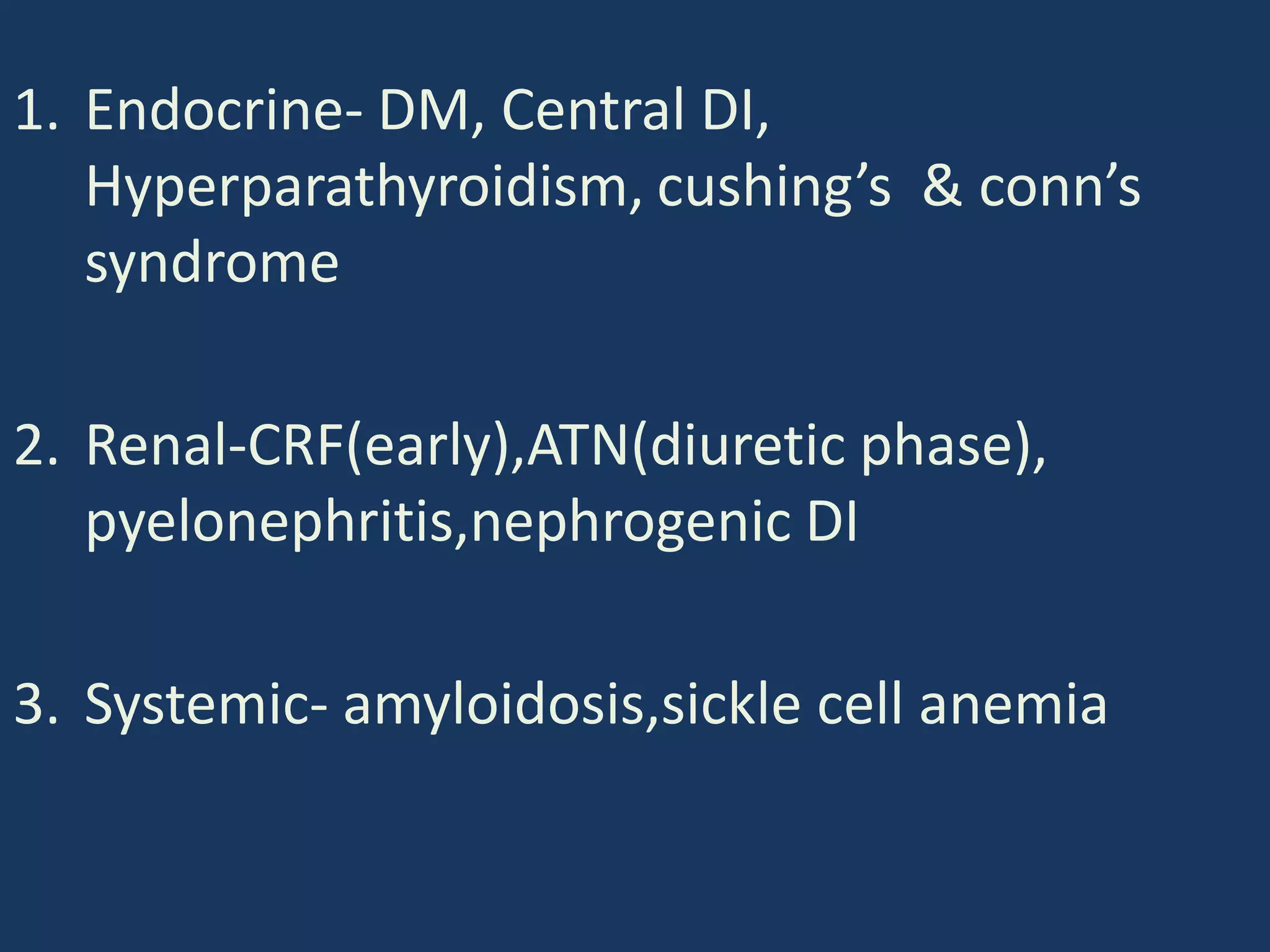 Clinical approach to a patient complaining of polyuria | PPTX