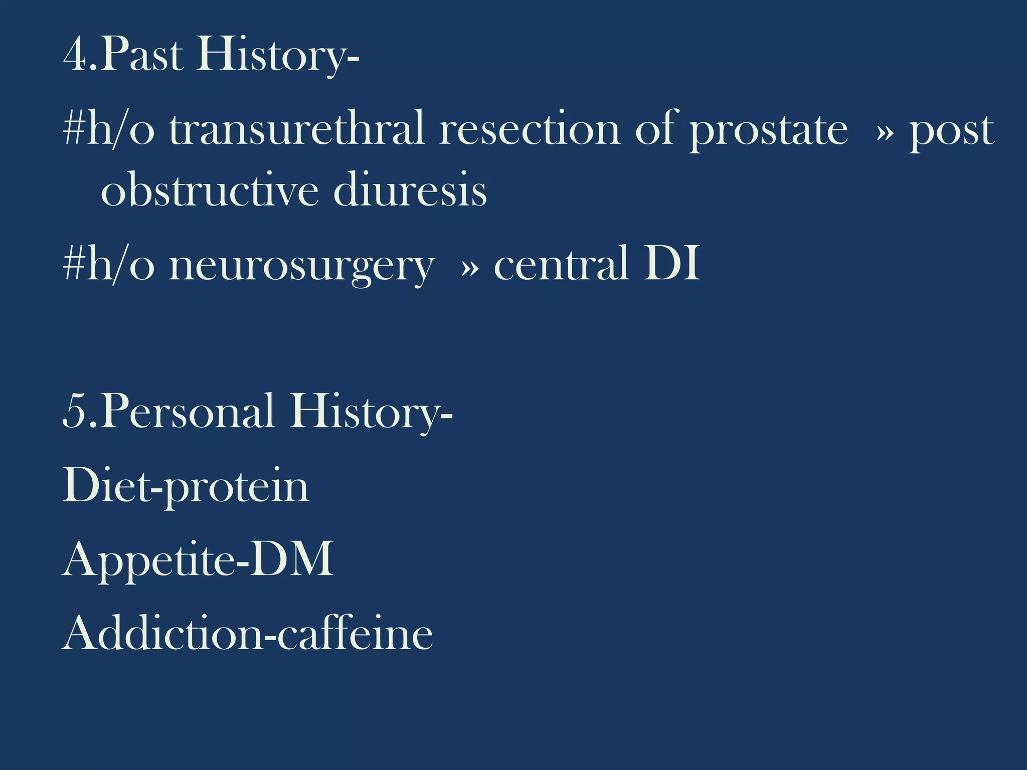 Clinical approach to a patient complaining of polyuria | PPTX