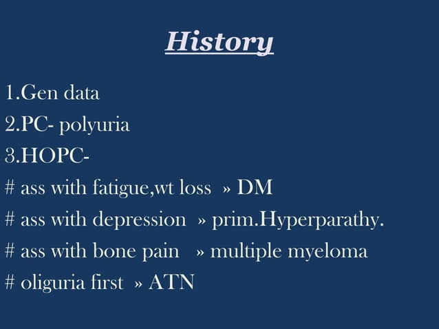 Clinical approach to a patient complaining of polyuria | PPT