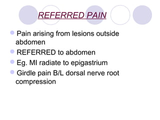Clinical approach to a patient with abdominal pain | PPT