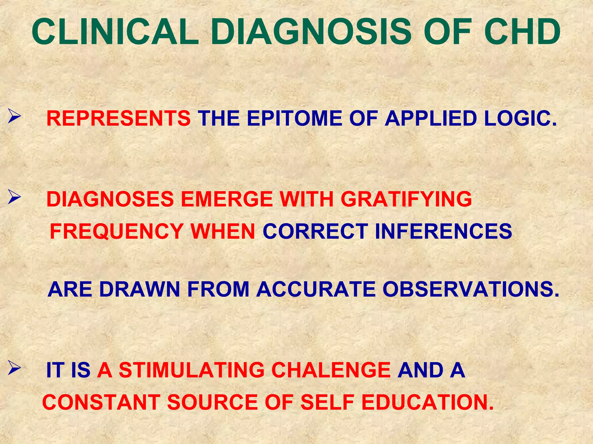 Clinical approach to congenital heart disease diagnosis | PPT