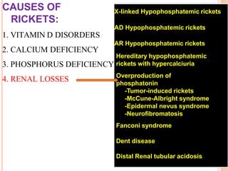 Clinical approach to rickets with special reference to renal rickets ...
