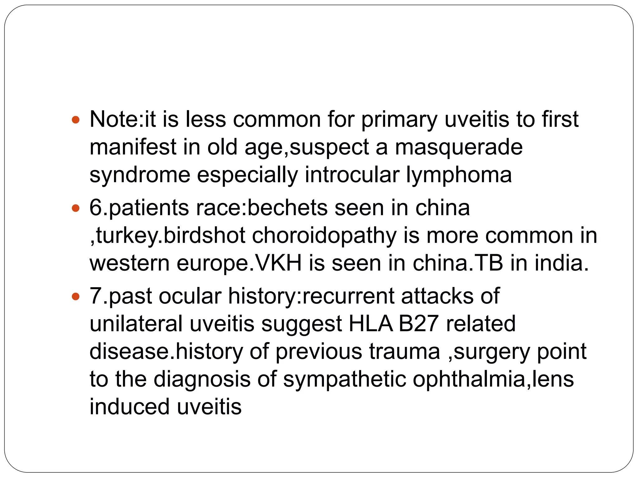 Clinical approach to uveitis | PPTX