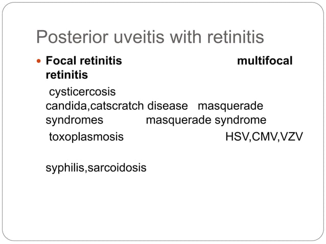 Clinical approach to uveitis | PPTX