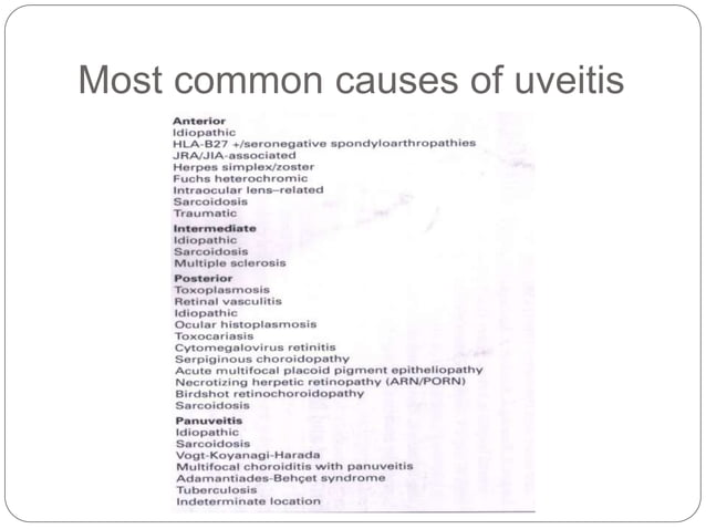 Clinical approach to uveitis | PPTX