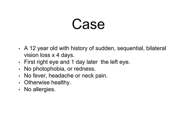 Clinical approach to acute vision loss | PPTX