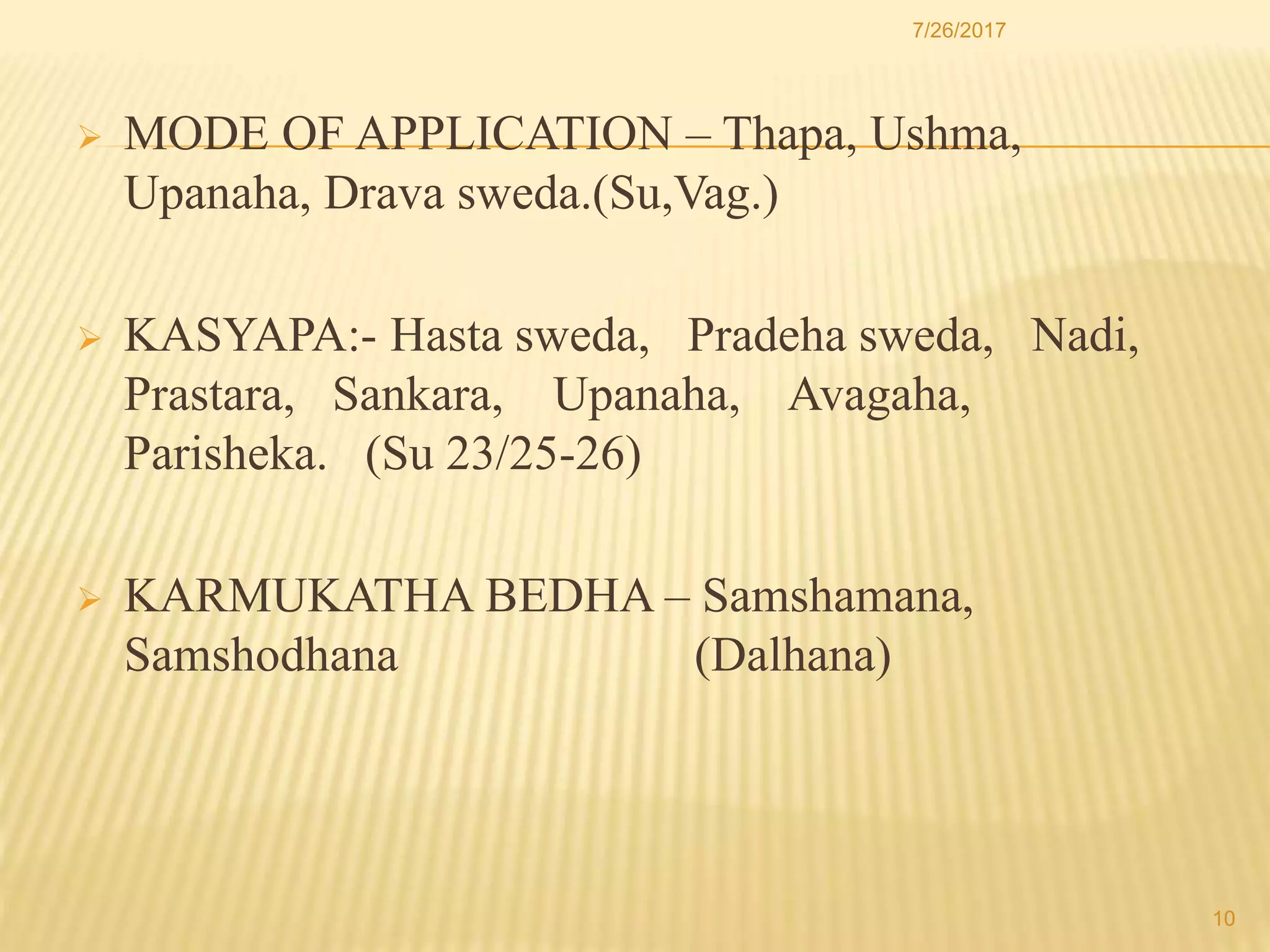 Clinical aspects of Swedana and its mode of action | PPTX