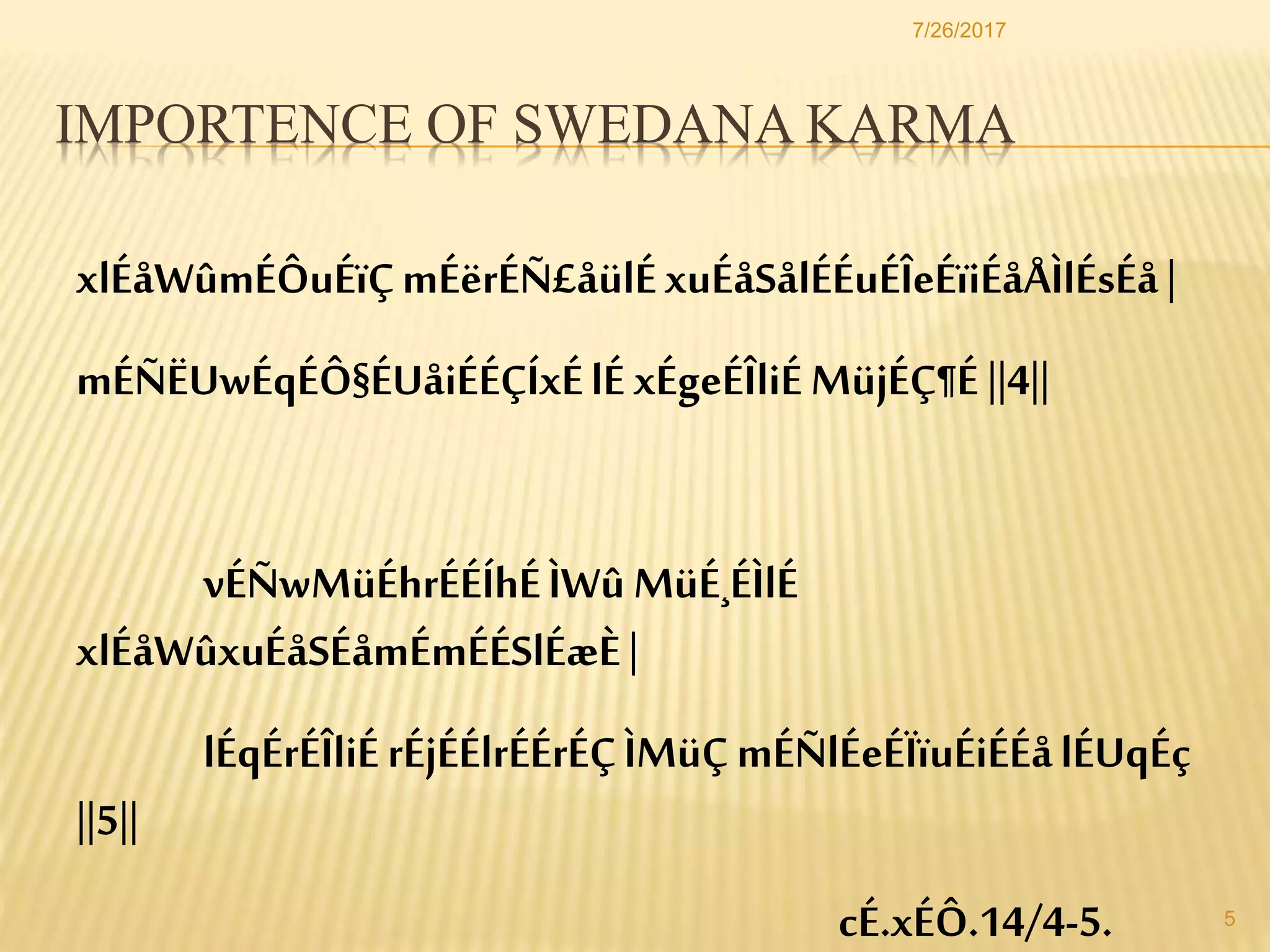 Clinical aspects of Swedana and its mode of action | PPTX