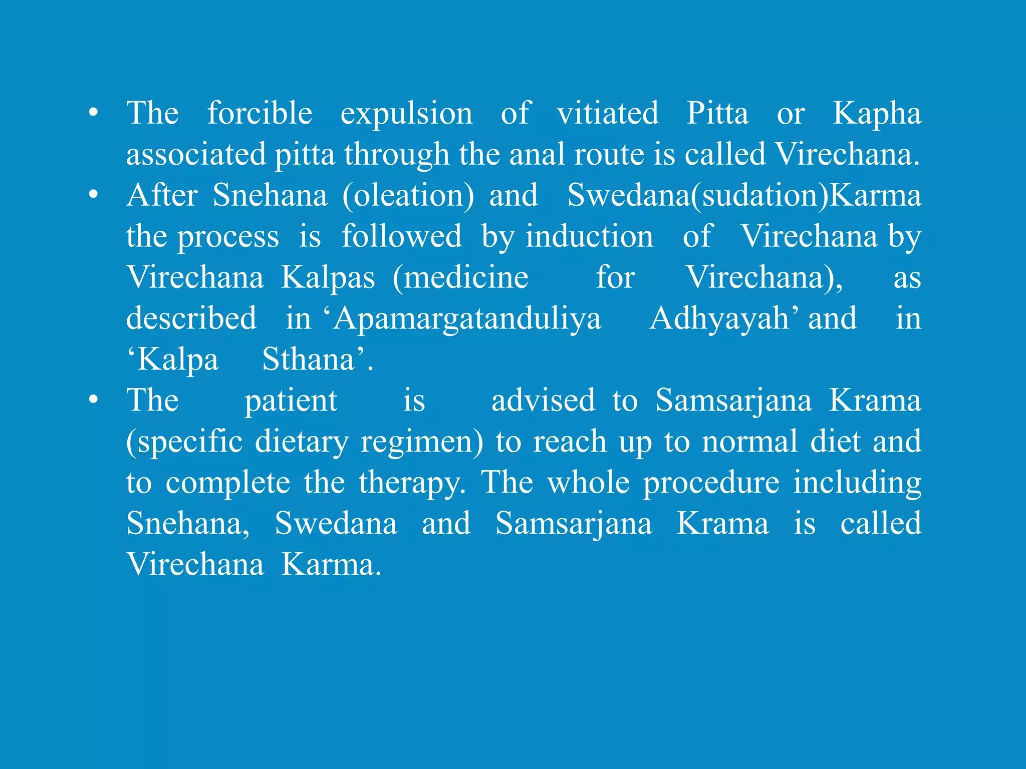 Clinical aspects of virechana & mode of action | PPTX