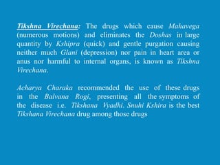 Clinical aspects of virechana & mode of action | PPTX