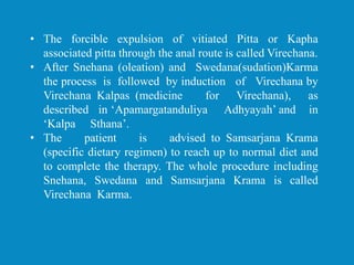 Clinical aspects of virechana & mode of action | PPTX